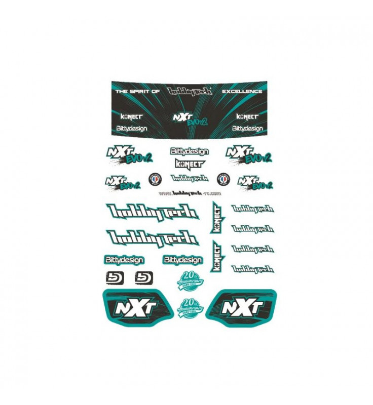 HOBBYTECH CARROSSERIE NON DECOUPEE TURQUOISE NXT EVO CA-298-STICK