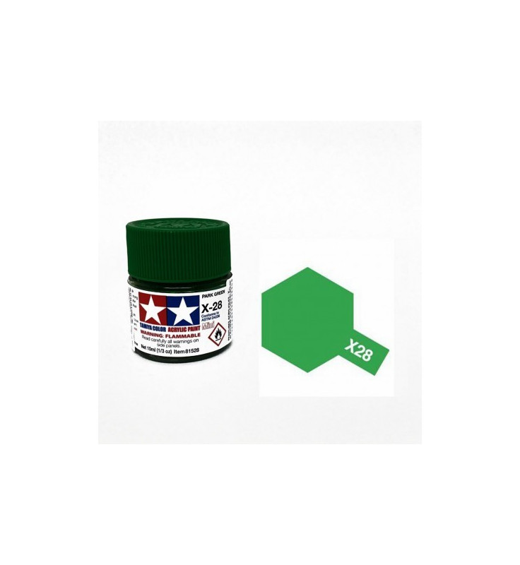 TAMIYA X28 Vert Pré brillant Pot De 10ml